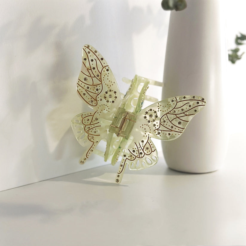 Rhinestone Fairy Butterfly Claw Clip | Cute and Giryl Hair Clip ...