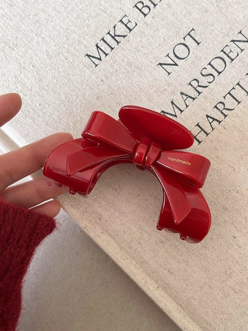 Red Bow Claw Clips | Coquette Feminine Hair Accessories – Tristar Boutique