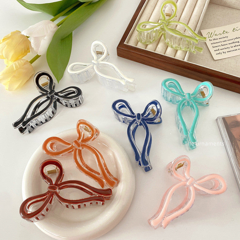 Coquette Ribbon Bow Claw Clips | Girly Hair Accessories – Tristar Boutique