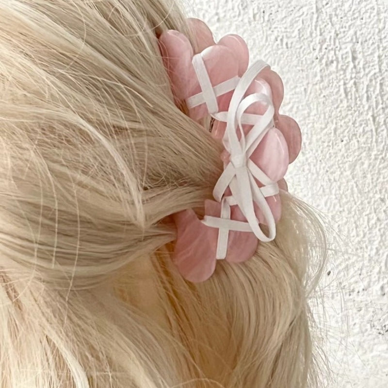 Ballet Ribbon Bow Claw Clips | Coquette Aesthetic Hair Accessories ...