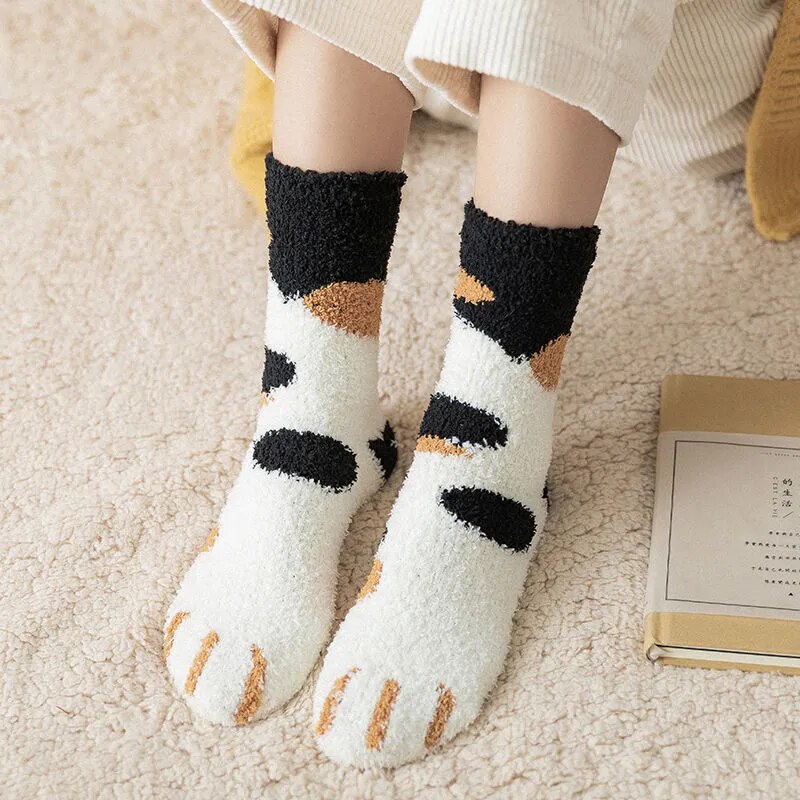 Cat Paw Fuzzy Socks – Warm, Plush & Cute Socks | Tristar Boutique