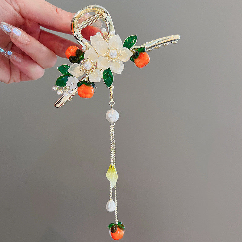 Persimmon Flower Claw Clip | Cute Spring Hair Accessories – Tristar ...