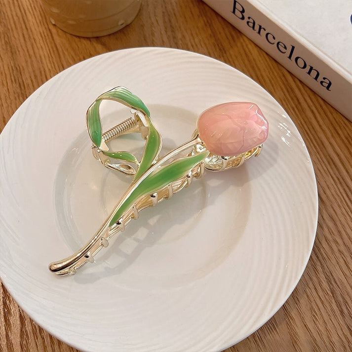Tulip Flower Metal Claw Clip – Tristar Boutique