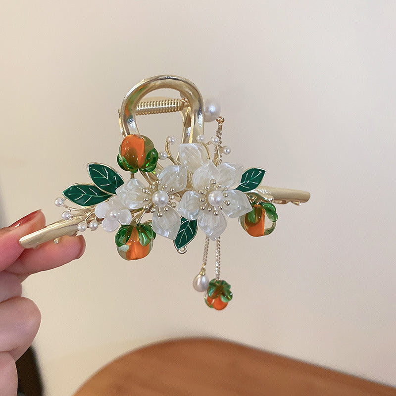 Persimmon Flower Claw Clip | Cute Spring Hair Accessories – Tristar ...