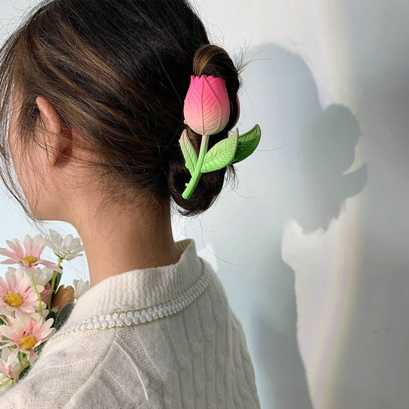 Tulip Flower Clap Clip – Tristar Boutique